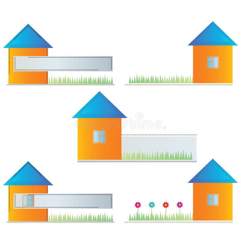 House banners stock vector. Illustration of flower, vector - 7785661