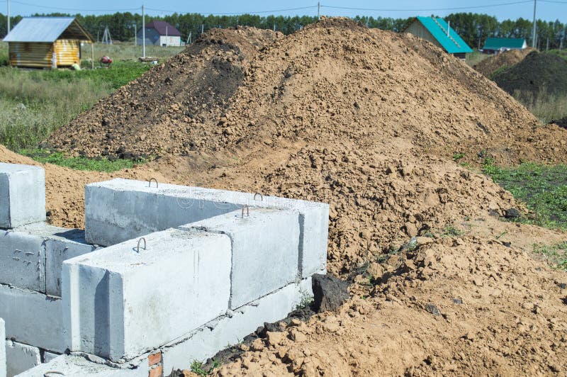 House base stock image. Image of mason, embankment, ditch - 48820963