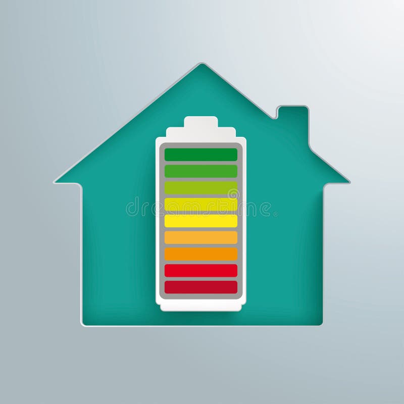 House Battery Storage stock vector. Illustration of battery - 365825469