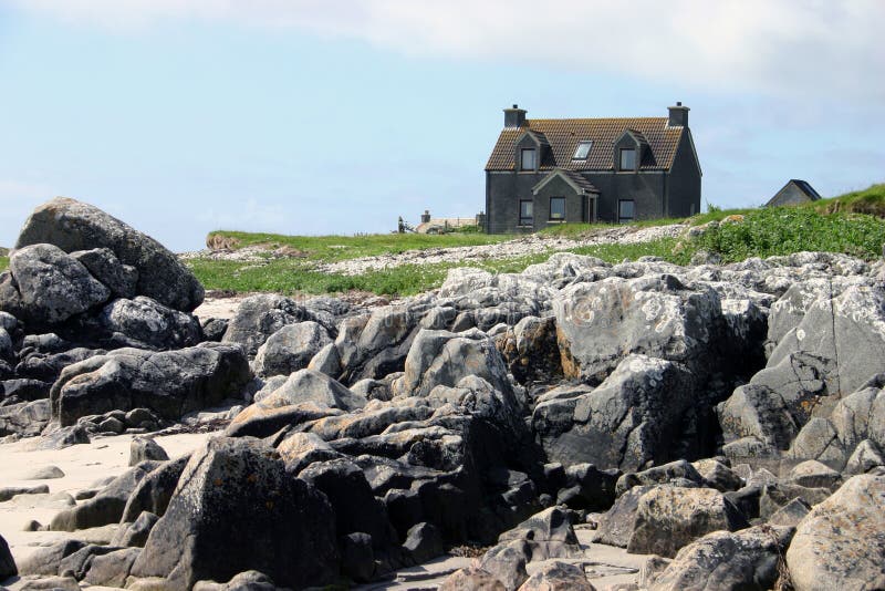 House by the beach stock photo. Image of beach, cottage - 4436428