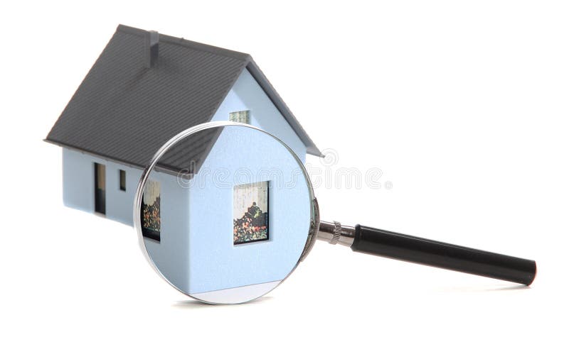 House Behind a Magnifying Glass Stock Photo - Image of glass, exterior ...