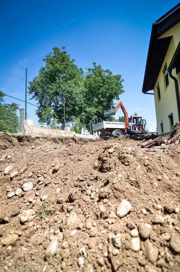 A house being rebuilt stock photo. Image of earth, build - 44752990