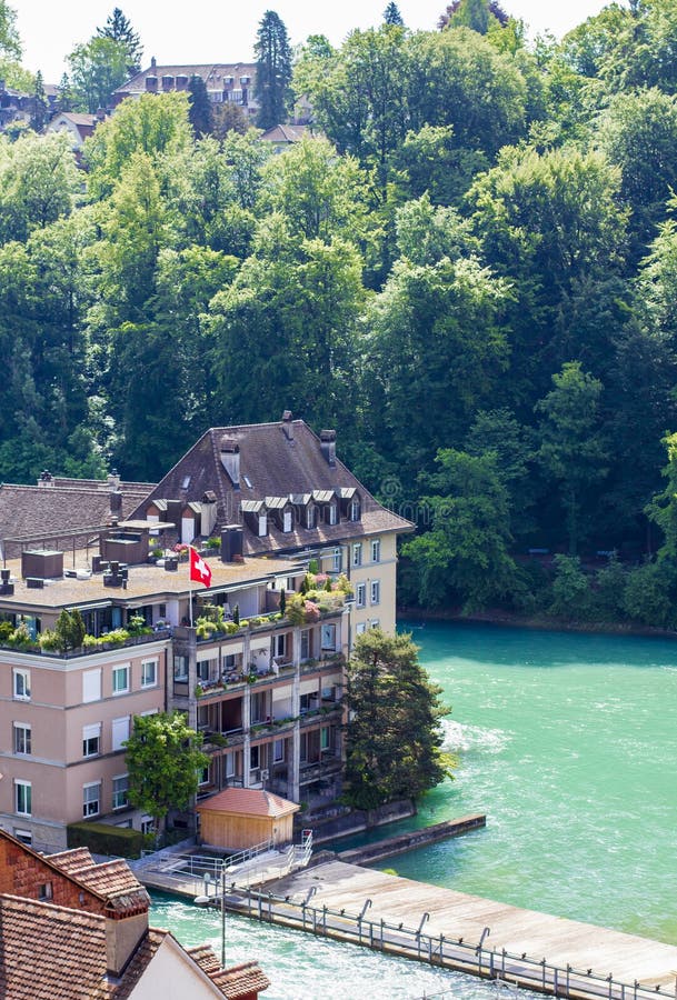 House in Bern. Architecture of Bern Stock Image - Image of bern, aerial ...