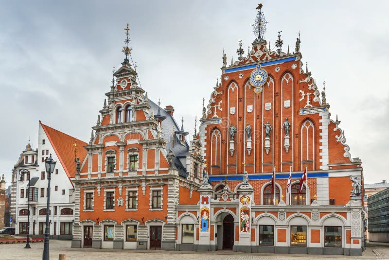 House of the Blackheads, Riga, Latvia Stock Photo - Image of urban ...