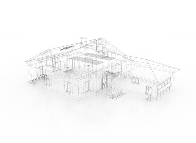 House blueprint stock illustration. Illustration of home - 14503141