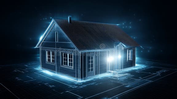 House Blueprint Construction Project Home Design Architectural Planning ...