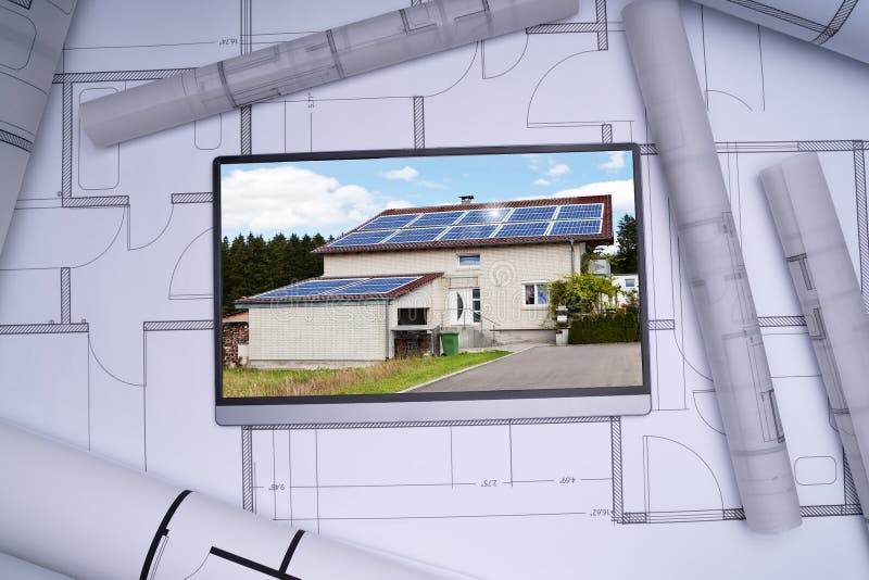 House Blueprint Plan stock photo. Image of plans, project - 235573726