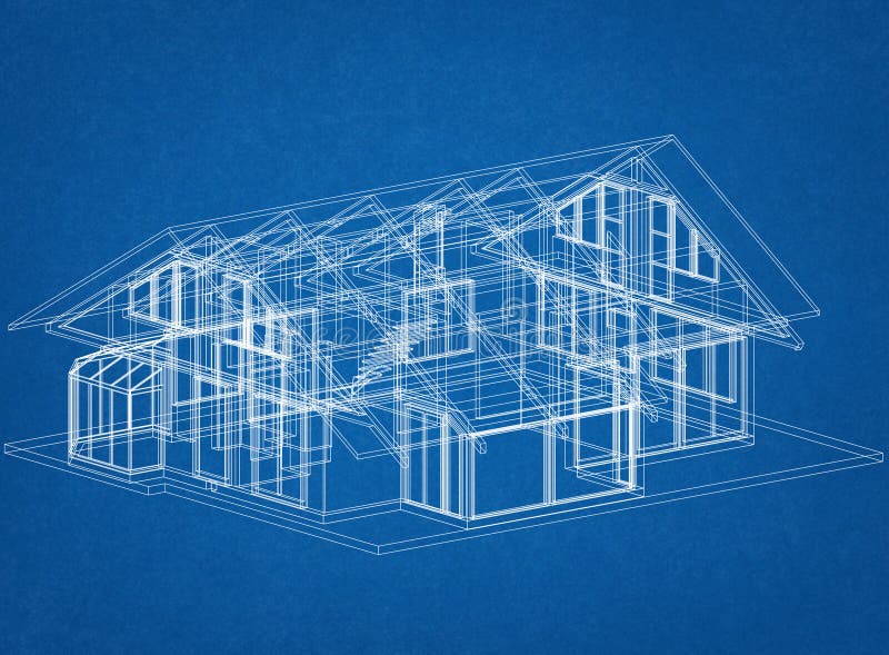 House blueprint stock image. Image of graphic, draft - 84932141