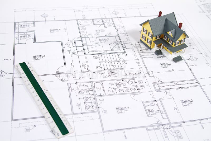 House Blueprints stock photo. Image of home, addition - 15050196