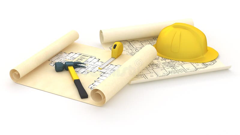 Blueprints stock illustration. Illustration of autocad - 1068004