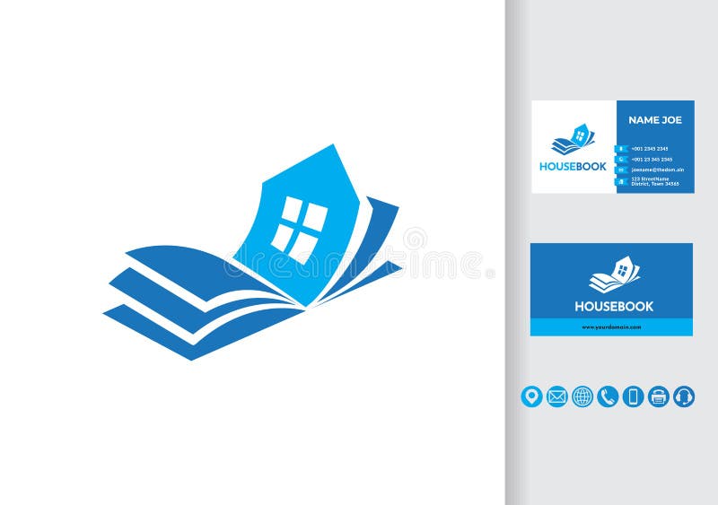 House Book Logo - Business Card Design Vector Editorial Photo ...