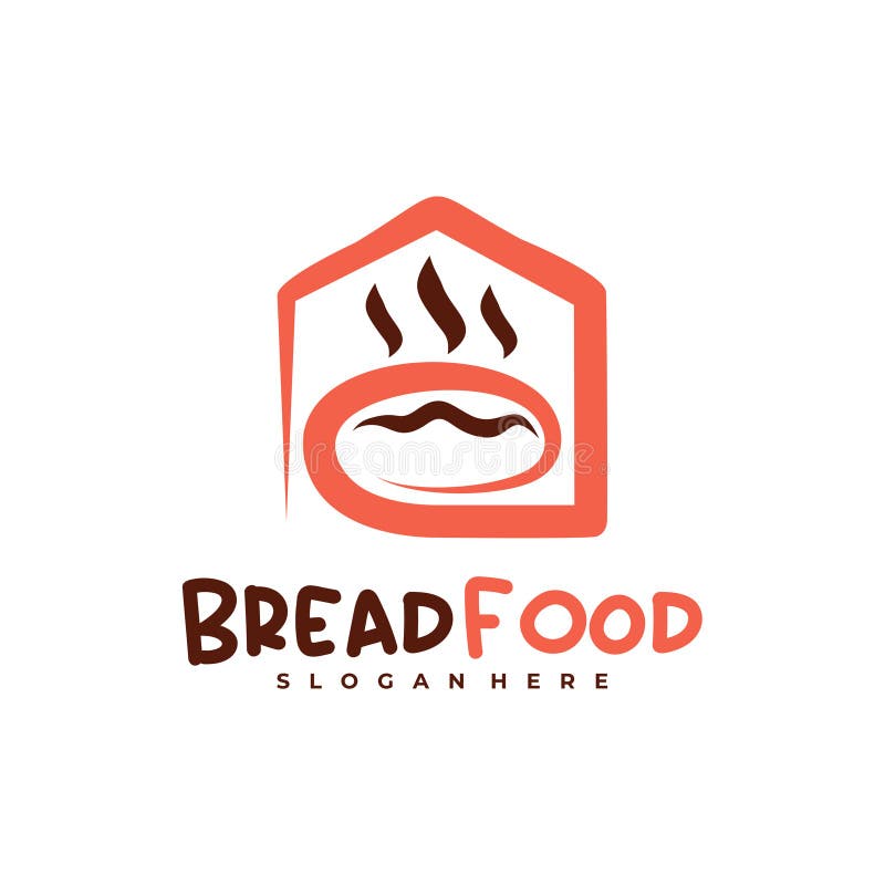 House Bread Food Logo Vector Template, Creative Bread with Home Logo ...