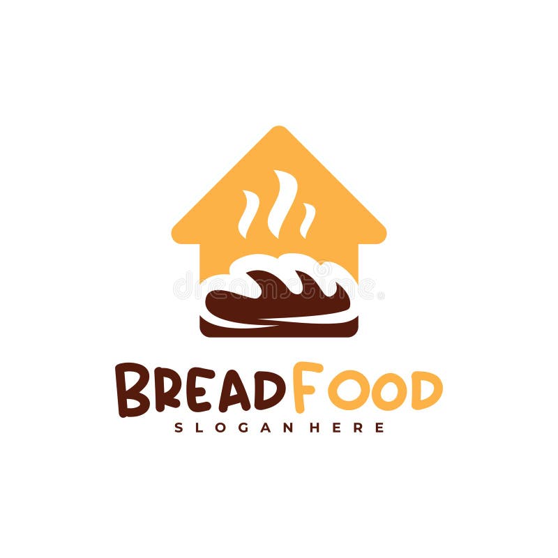 House Bread Food Logo Vector Template, Creative Bread with Home Logo ...