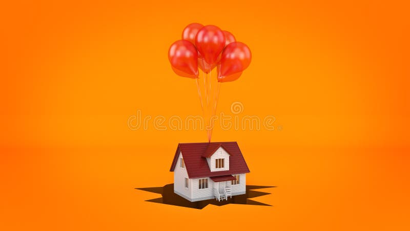 House on the Break, Concept. Stock Illustration - Illustration of ...