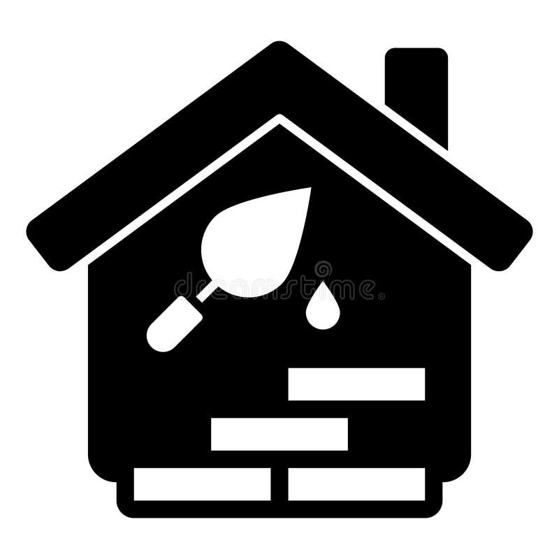 House Bricks, Trowel with Cement Solid Icon, Construction Concept ...