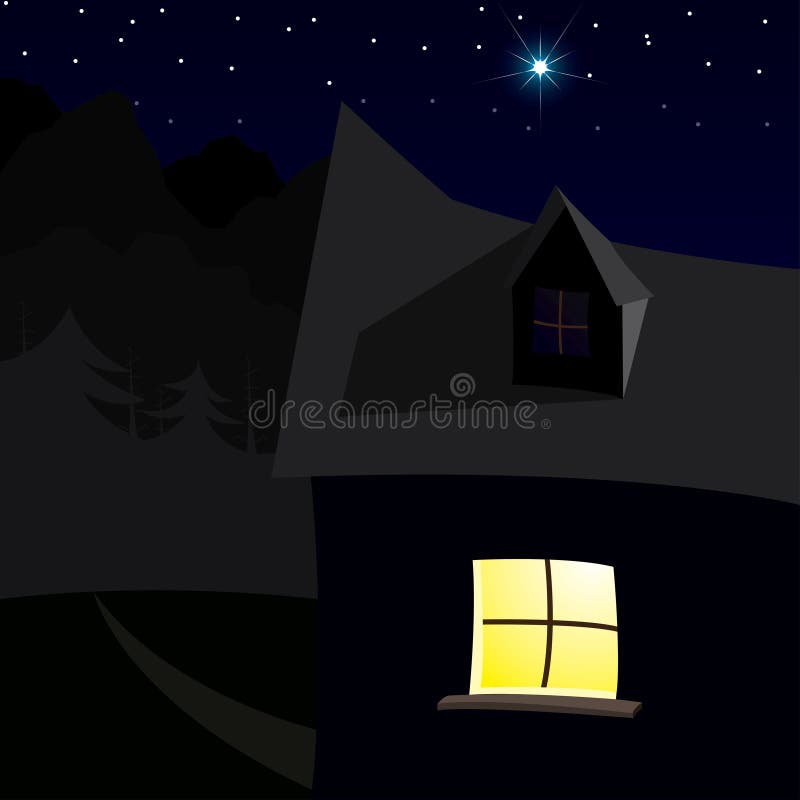 House with bright stars stock vector. Illustration of colorful - 37466239