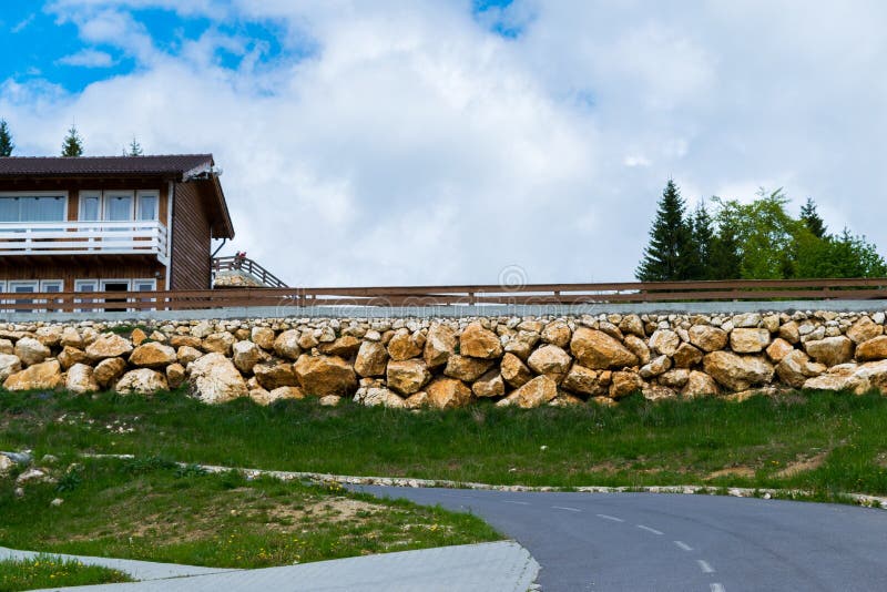 House Build on Strong Solid Bed Rock with Copy Space Stock Photo ...