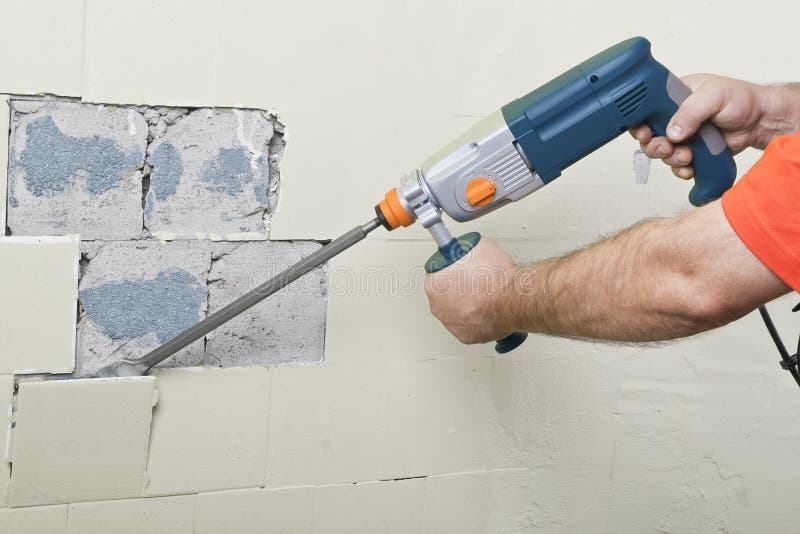 House builder at work stock image. Image of contractor - 5463431