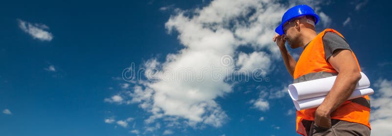 House or Building Designer or Construction Manager, Banner with Copy ...