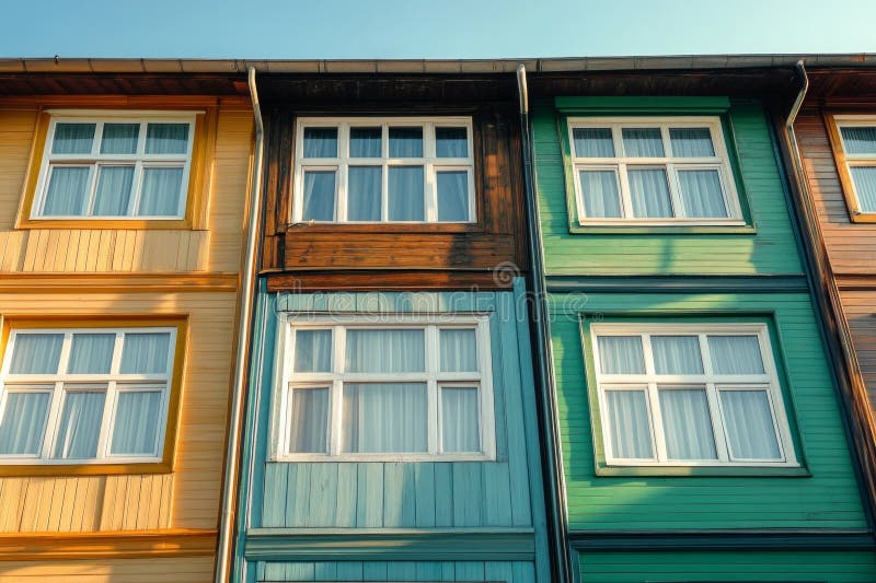 Generative Ai, House Building with Old Windows with Ancient Italian ...