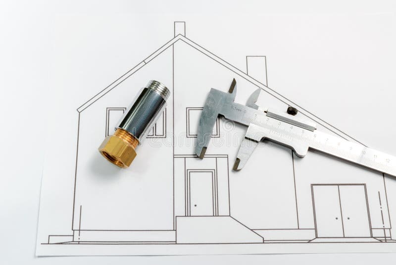 House calipers stock photo. Image of mortgage, measurement - 820396