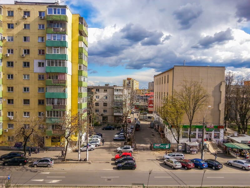 House Buildings In Bucharest Editorial Photography - Image of colored ...