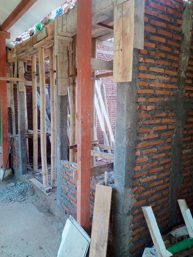 A House Builds Process with Bricks Arrangement Stock Photo - Image of ...