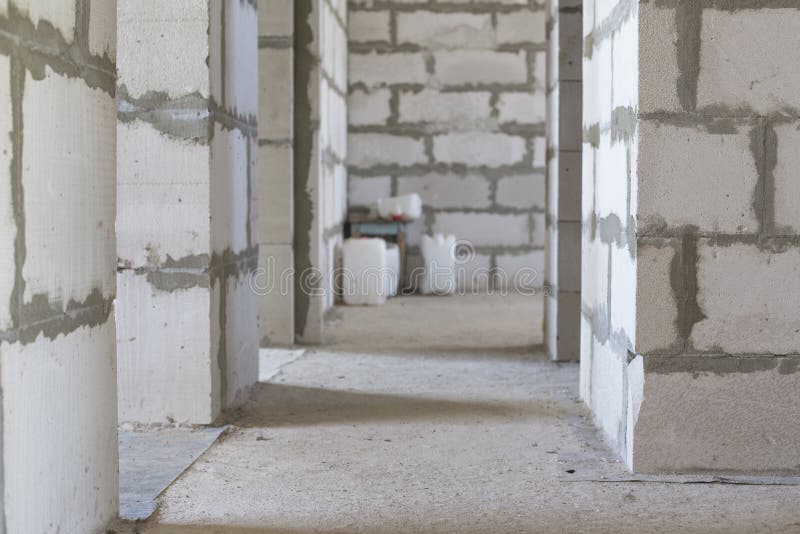 House is Built from Blocks. Construction Concept Stock Image - Image of ...