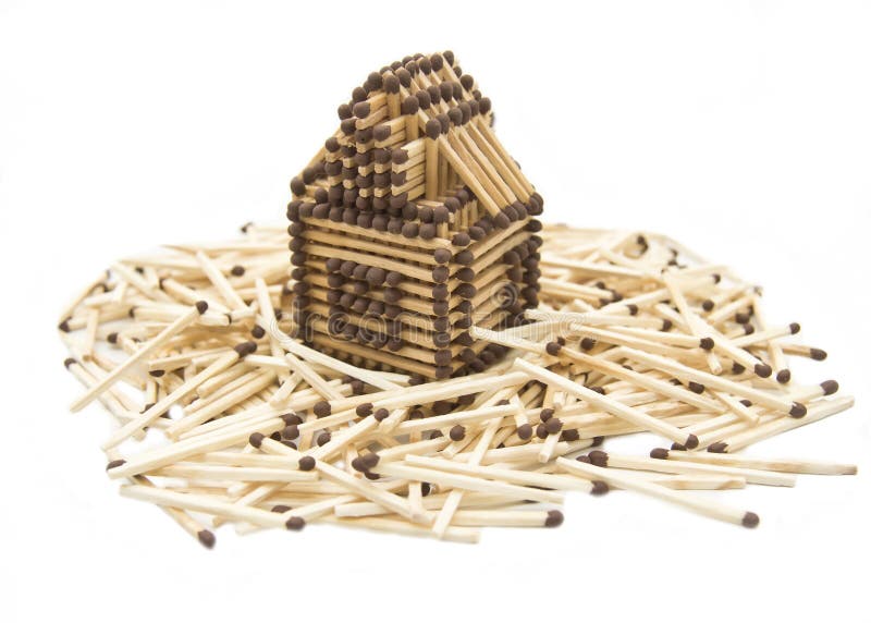 House built from matches stock photo. Image of house - 68485624