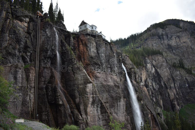 House built upon a rock stock photo. Image of valley - 192849402