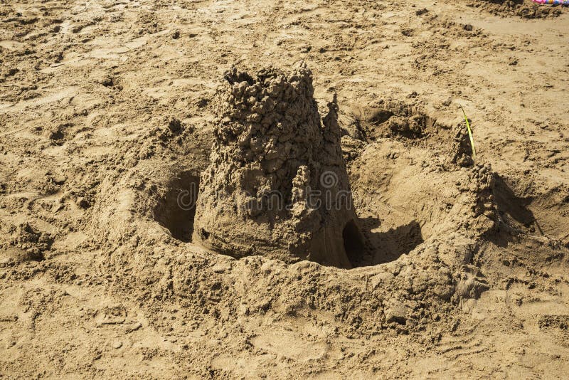 House built from sand stock image. Image of clean, azure - 324951259