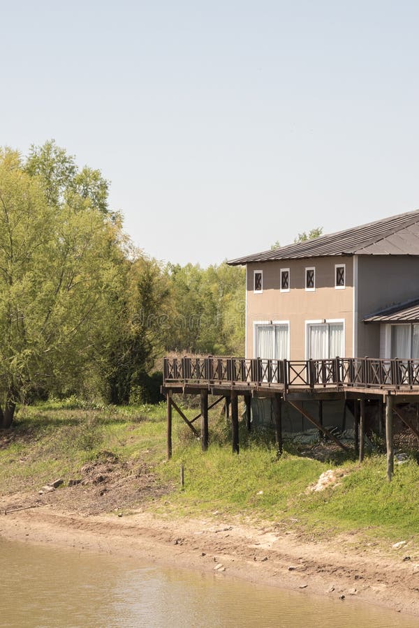 House built over a River. stock image. Image of england - 15116201