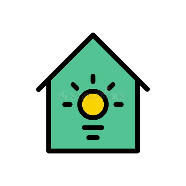 House bulb stock vector. Illustration of modern, decoration - 217758680
