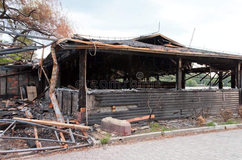 House burnt down stock photo. Image of horizontal, shack - 25055660