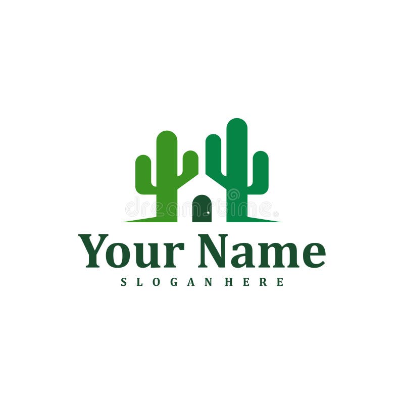 House Cactus Logo Design Template. Creative Cactus Logo Vector ...