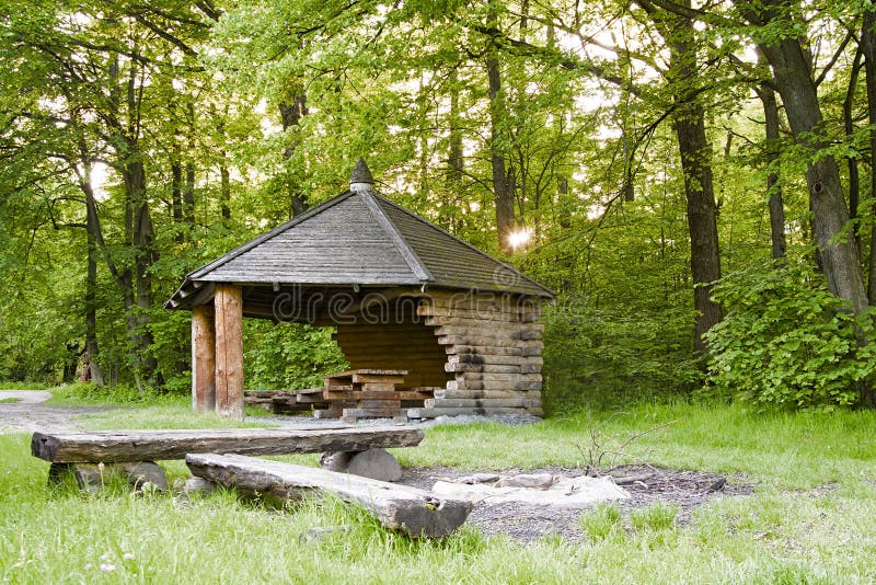 House on a camping stock photo. Image of forest, outdoor - 153236852