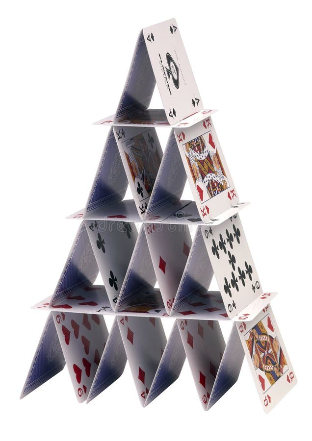 Hand and house of cards stock photo. Image of stack, games - 10515796