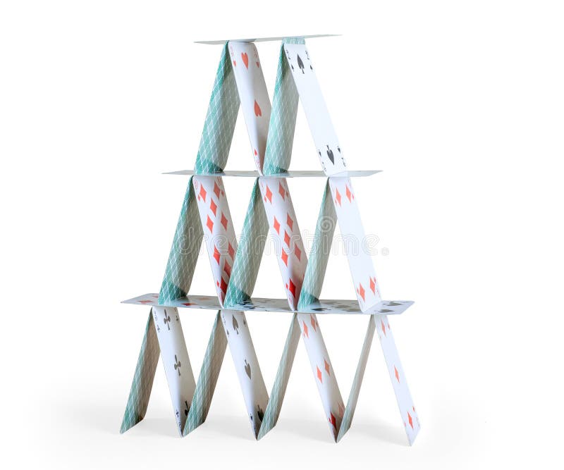 House of Cards Isolated with Clipping Path Stock Photo - Image of ...