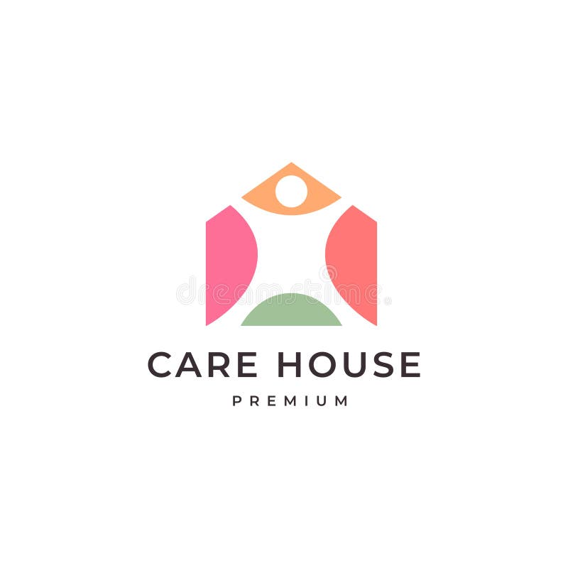 House Care Modern Colorful Logo Design Vector Stock Vector ...