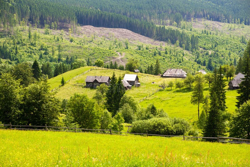 House in Carpathians stock photo. Image of landscape - 89909794