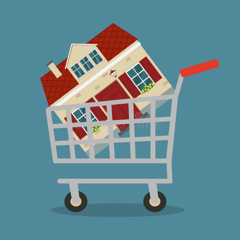 House Cart Logo Design Template Stock Vector - Illustration of ...