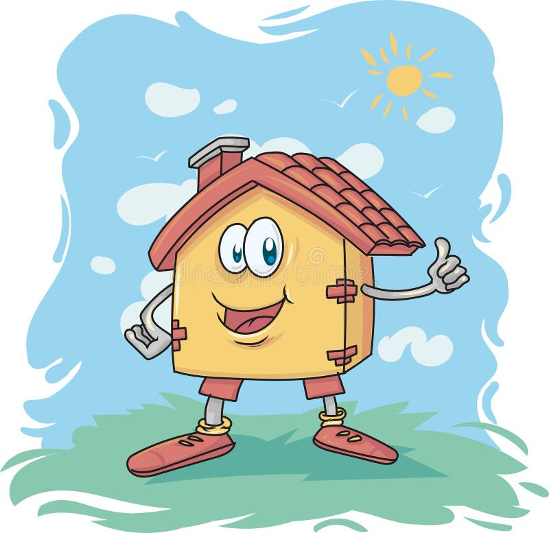 House Cartoon Character stock vector. Illustration of housing - 286139415