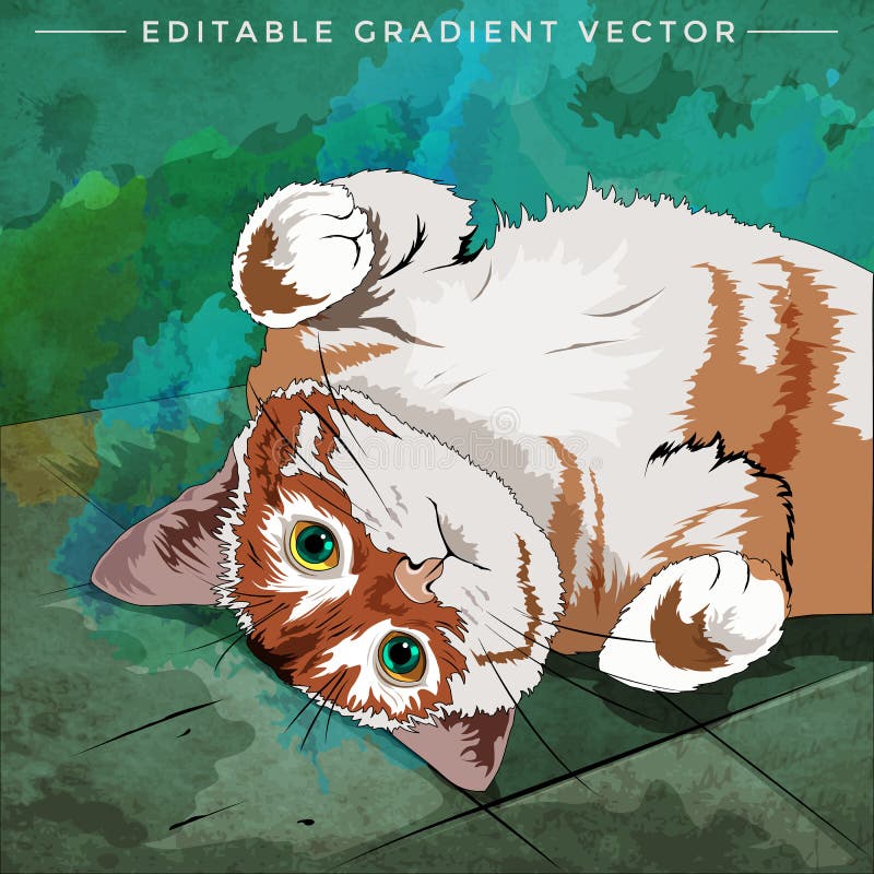 House Cat Illustration stock vector. Illustration of feline - 71595631