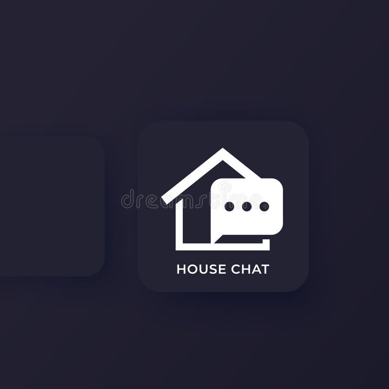 House Chat Logo Design for Apps Stock Vector - Illustration of icon ...