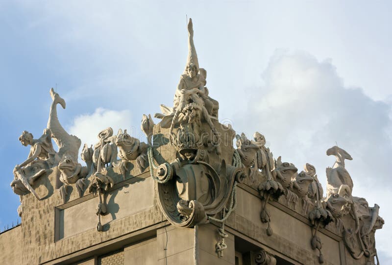 House with Chimaeras, Kiev, Ukraine Stock Image - Image of travel, city ...