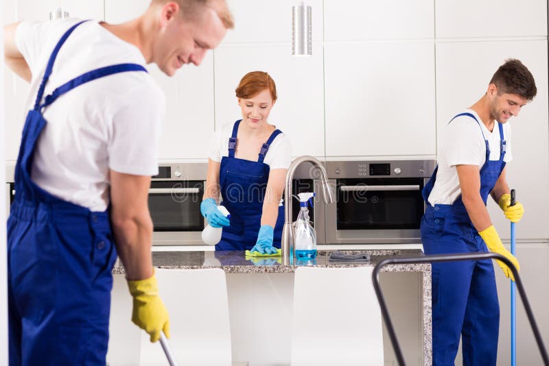 Worker Cleaning with Vacuum Cleaner Stock Image - Image of domestic ...