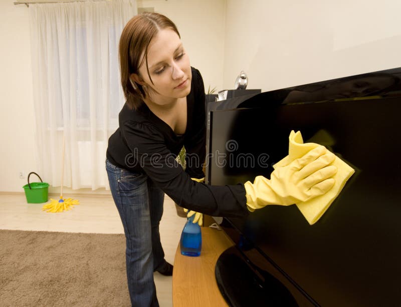 House cleaning stock image. Image of lady, maid, hygiene - 8844097