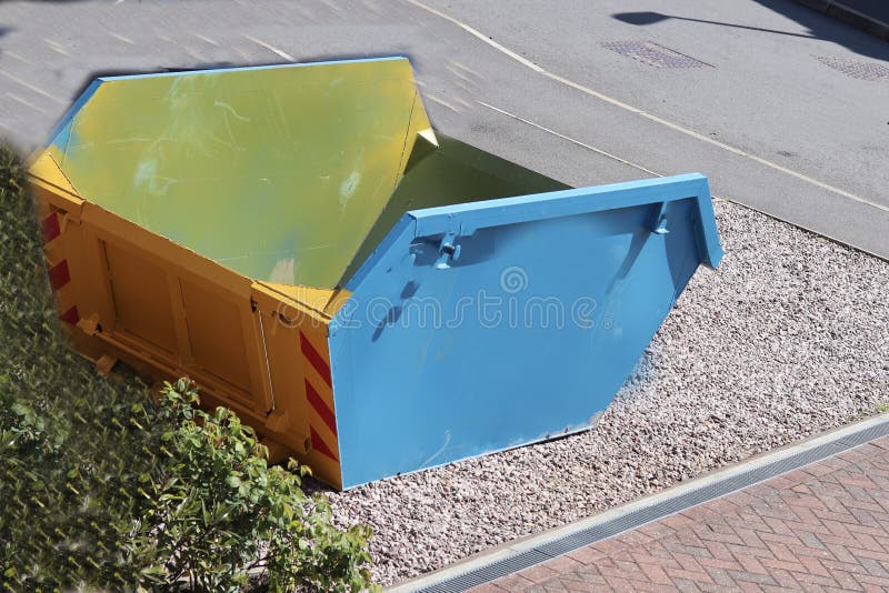 Skip Empty Beach Background Stock Image - Image of filth, industrial ...