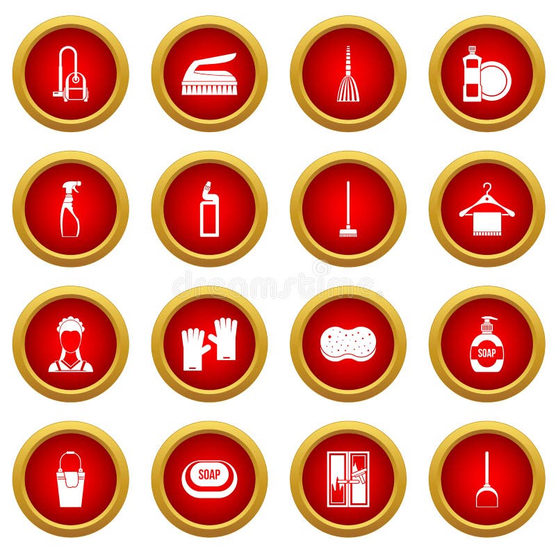 House cleaning icons azure stock vector. Illustration of cleanup - 99320270