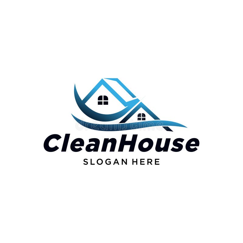 House Cleaning Service Logo Design Template Vector Illustration Stock ...